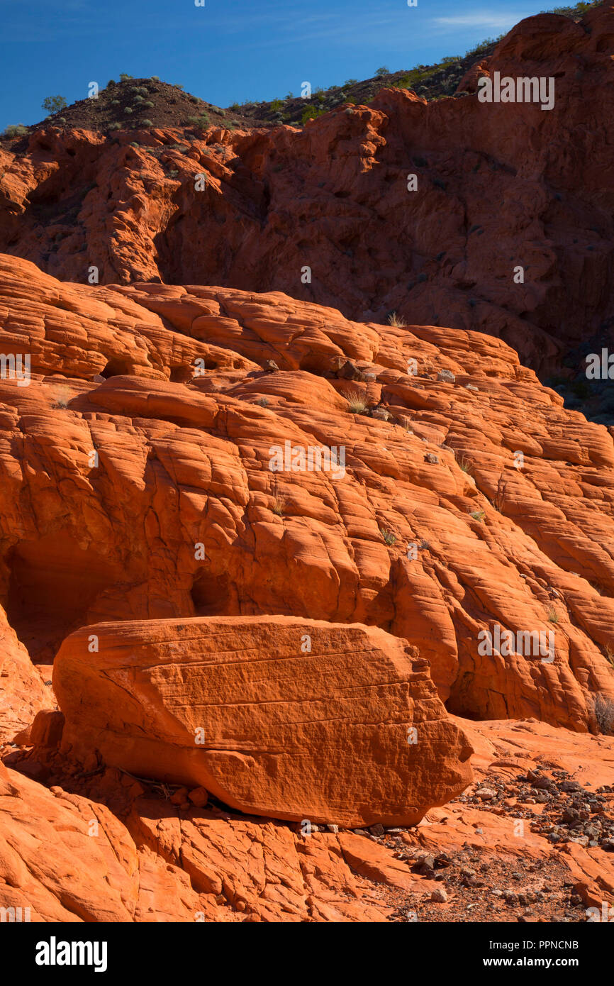 Redstone outcrop, Lake Mead National Recreation Area, Nevada Stock ...