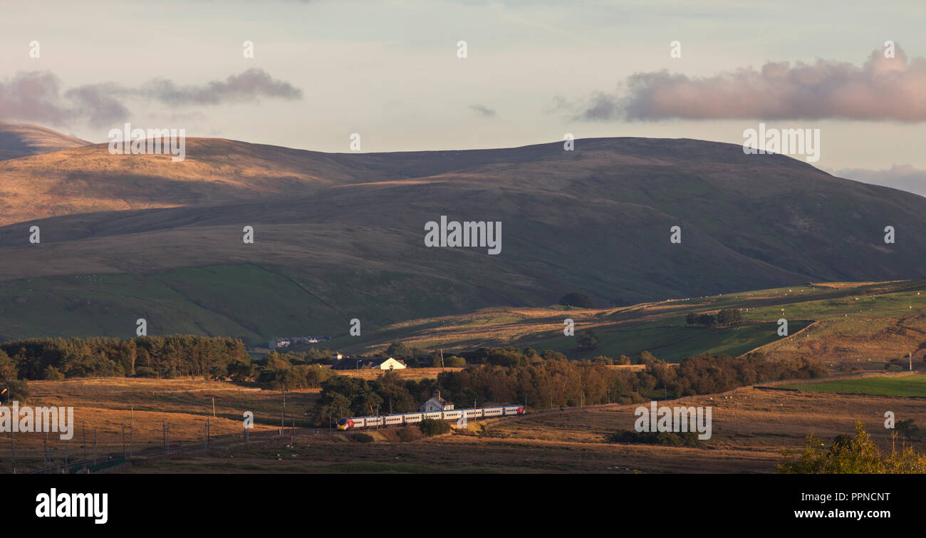 A Virgin trains pendolino train passing Scout Green (north of Tebay ...