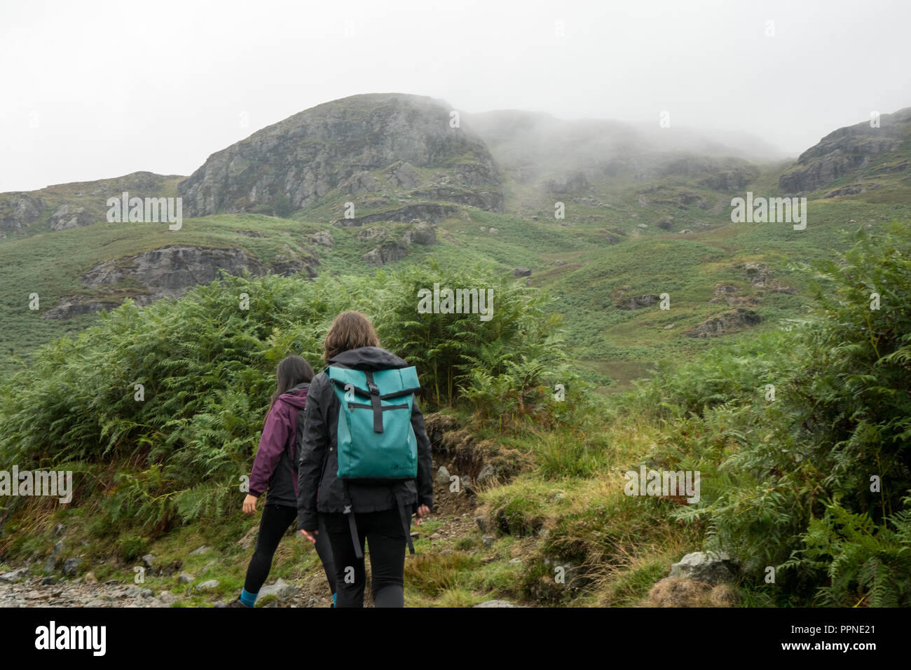 Two women hiking through Kentmere, Lifestyle, Lake District, UK Stock ...