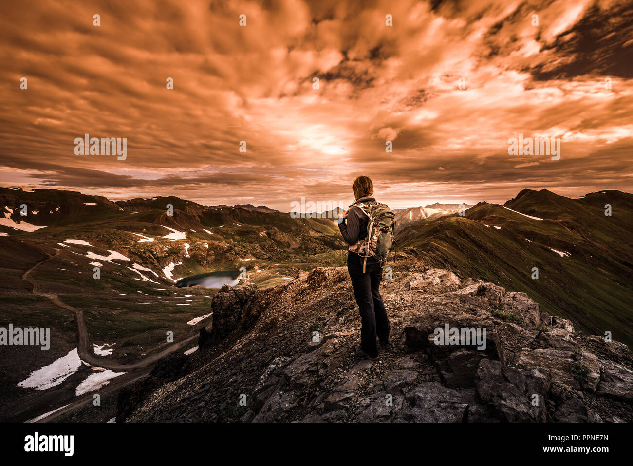 View from California Pass towards lake Como and Poughkeepsie Gulch ...