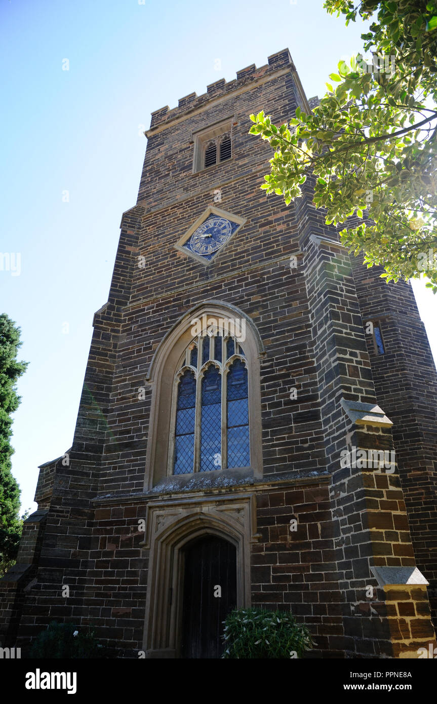 The Church of St James, Silsoe, Bedfordshire. Built of ironstone it ...