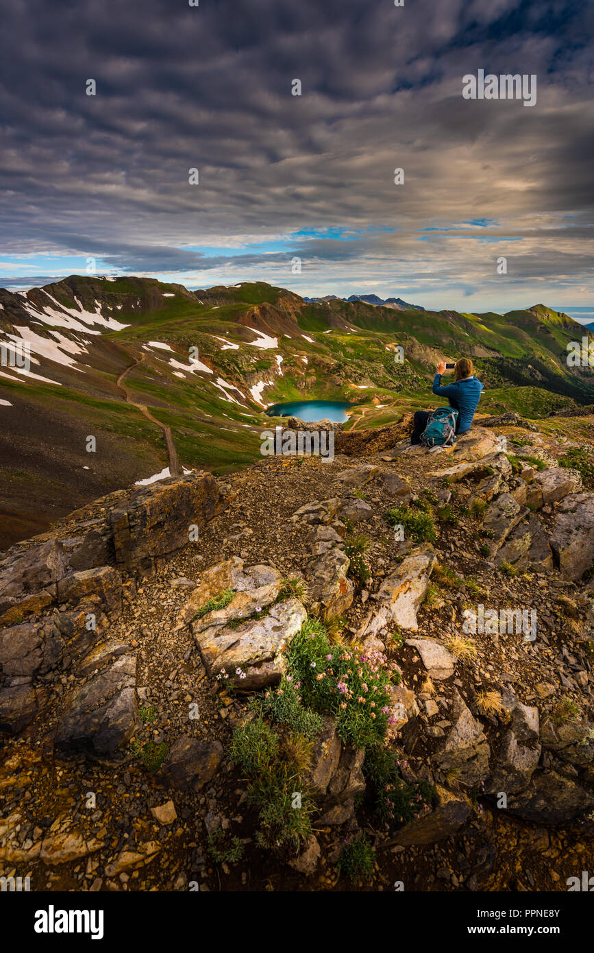 View from California Pass towards lake Como and Poughkeepsie Gulch ...