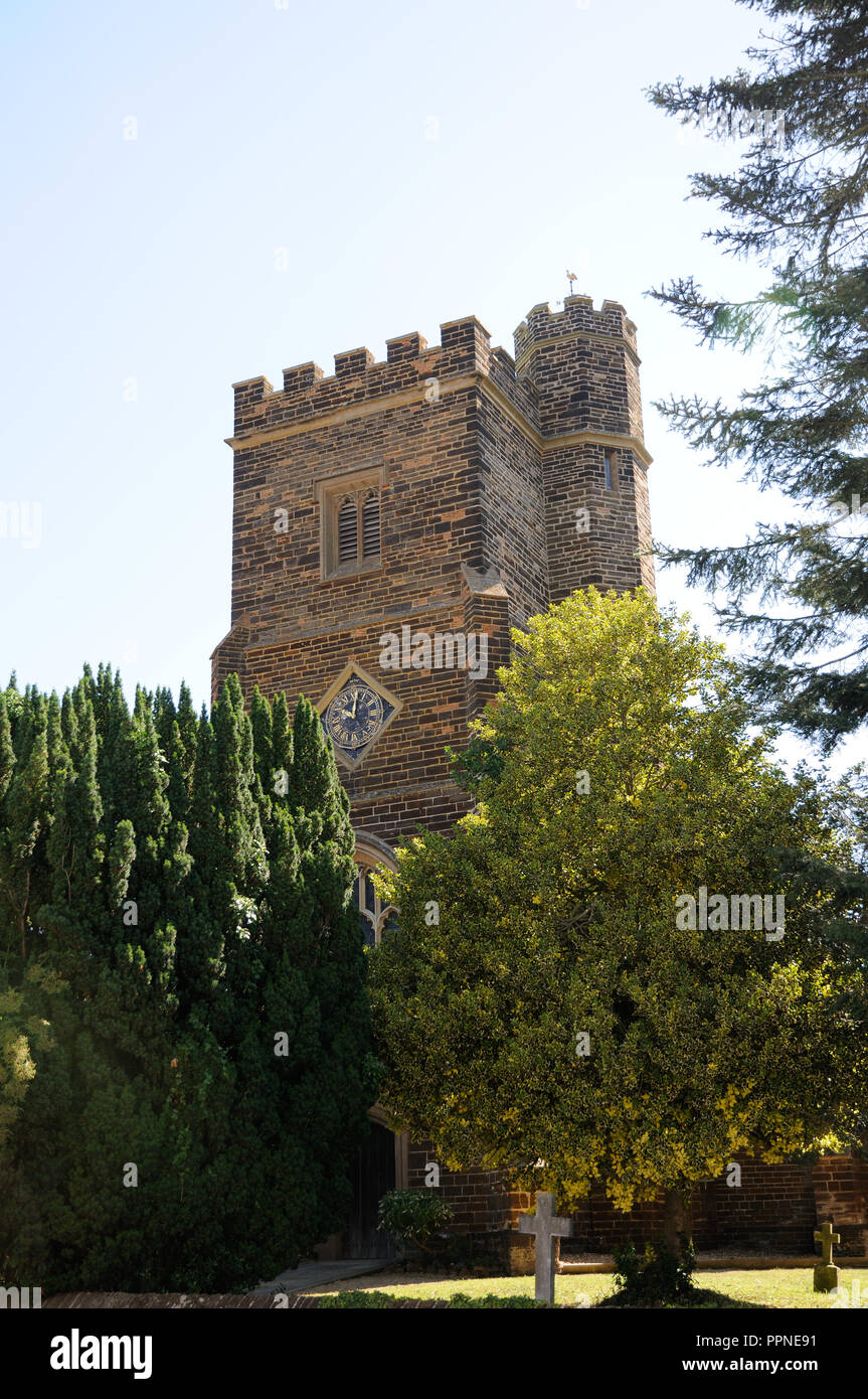 The Church of St James, Silsoe, Bedfordshire. Built of ironstone it ...