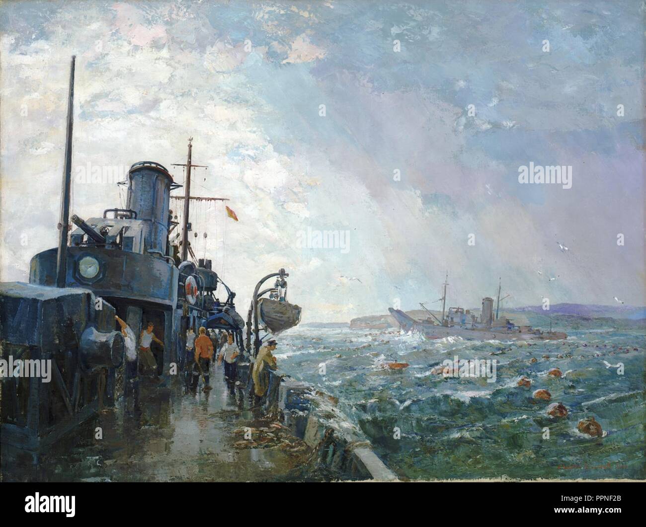 Boom defence vessels Stock Photo - Alamy