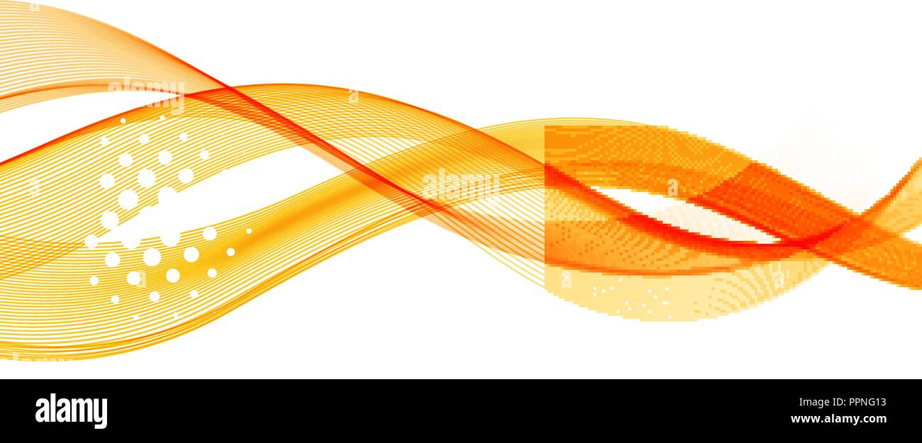 Abstract Vector Background With Orange Smooth Color Wave Stock Vector Image And Art Alamy