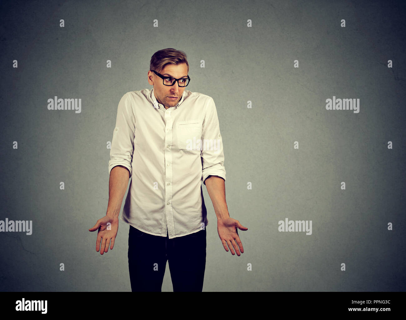Shrug shoulders hi-res stock photography and images - Alamy