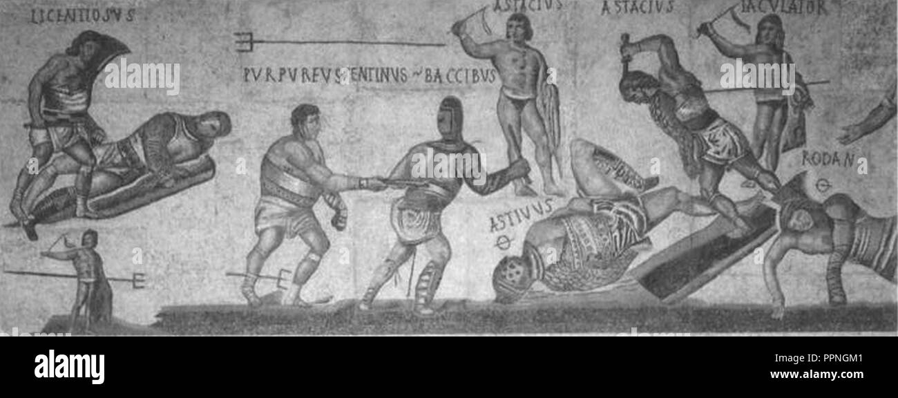 Gladiator mosaic hi-res stock photography and images - Alamy