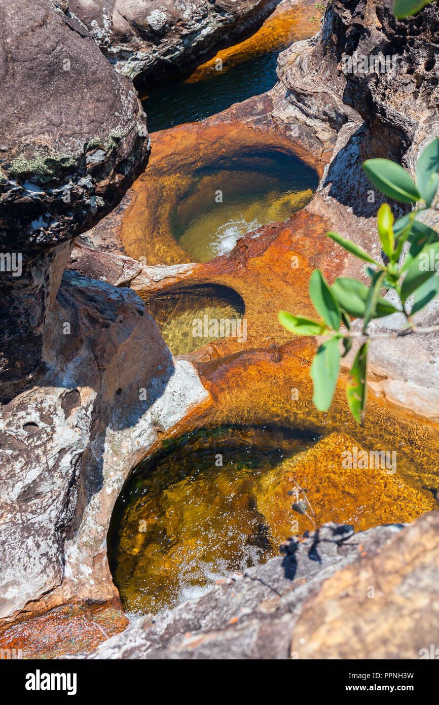 Natural pool. Waterfall in the mountens of Bolivia Stock Photo - Alamy