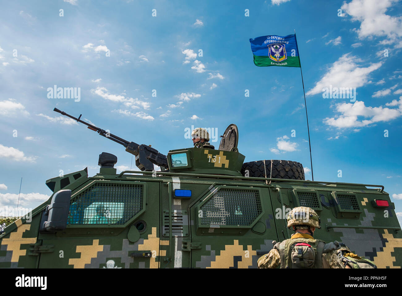 Lviv, Ukraine - July 6, 2016: Ukrainian-American joint military ...