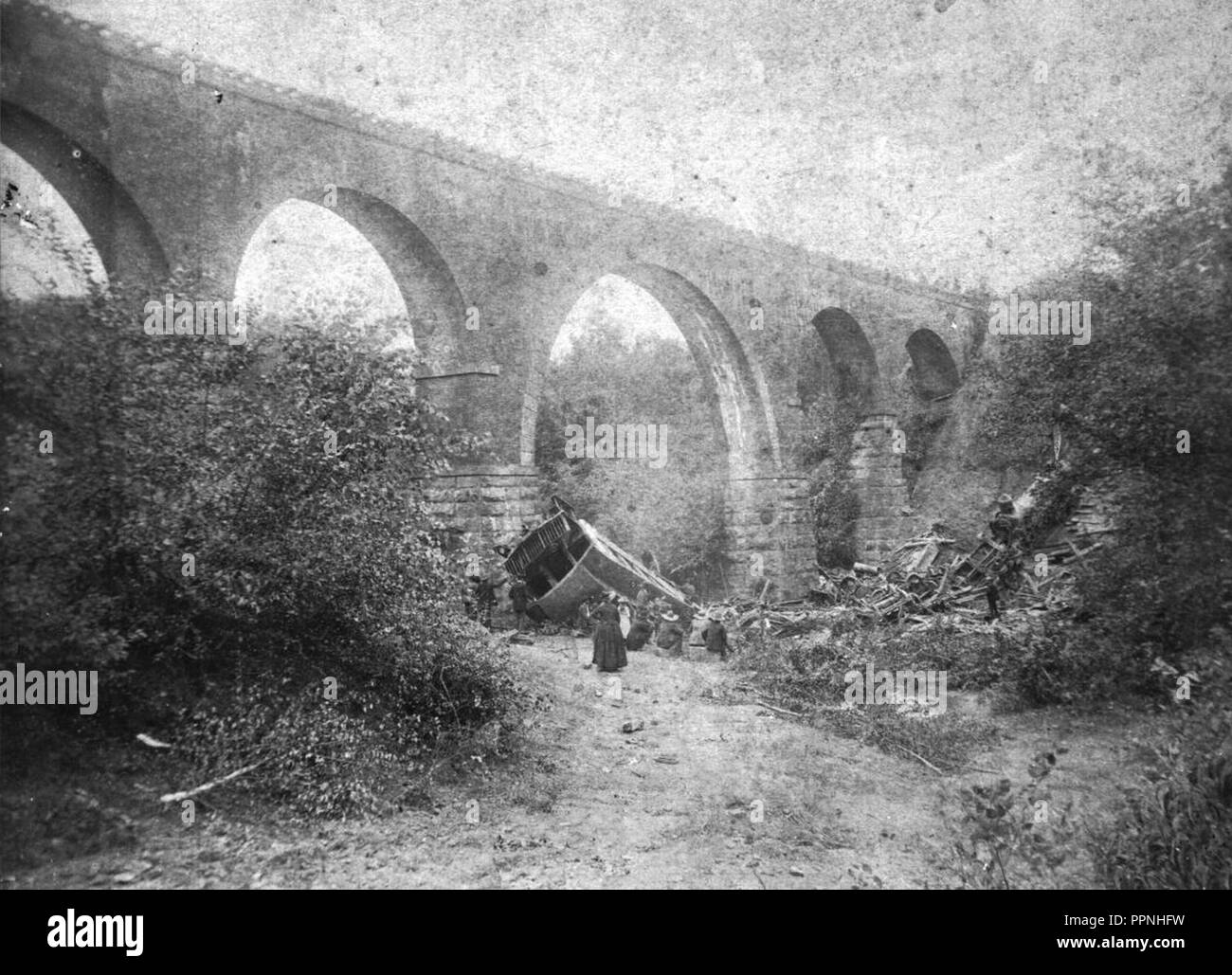 Bostian Bridge Train Wreck in Iredell County Stock Photo - Alamy