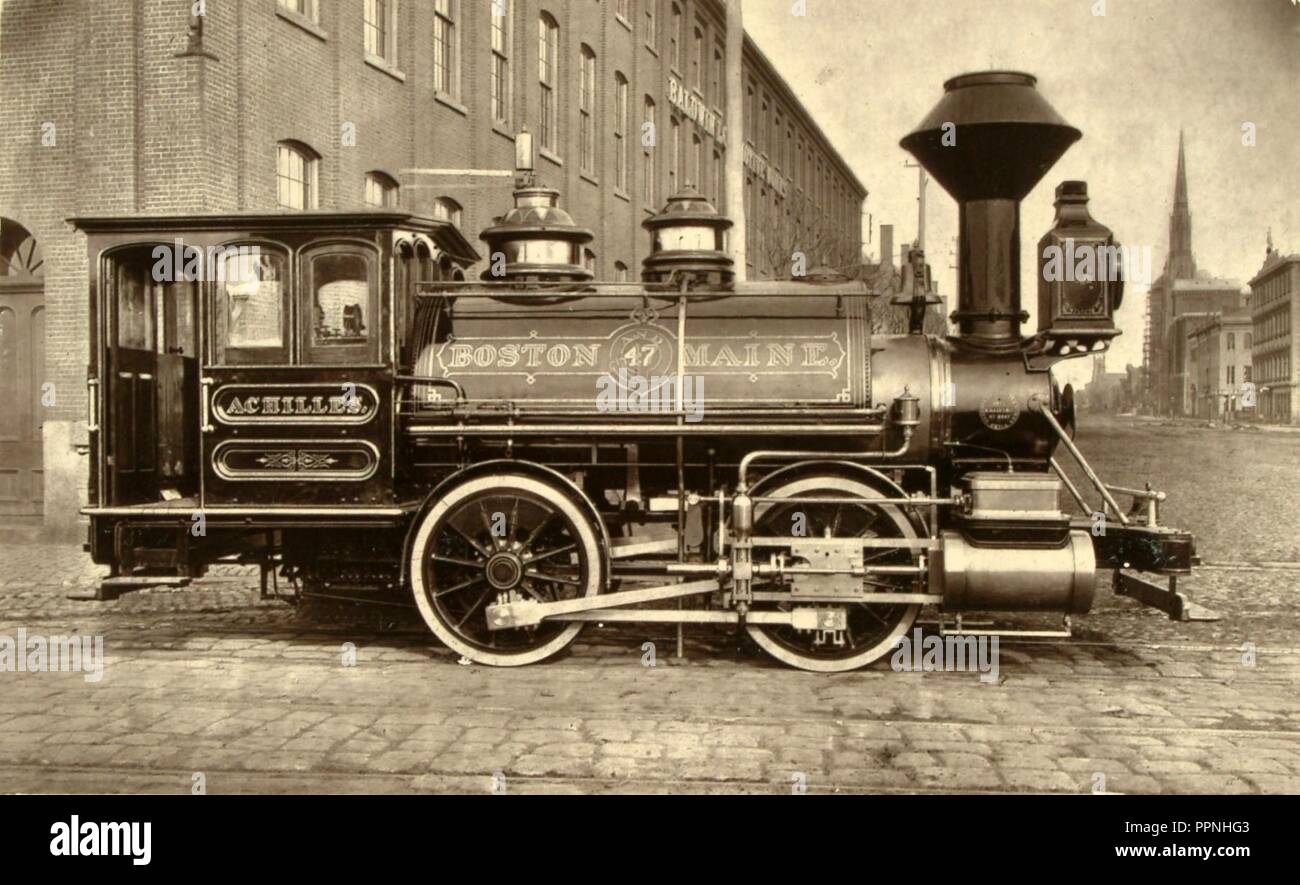 Boston & Maine 0-4-0 locomotive by Baldwin, 1871 Stock Photo - Alamy