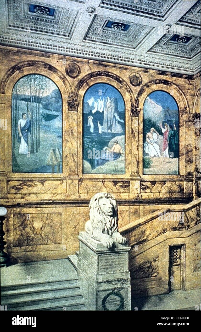 Boston public library staircase hi-res stock photography and images - Alamy