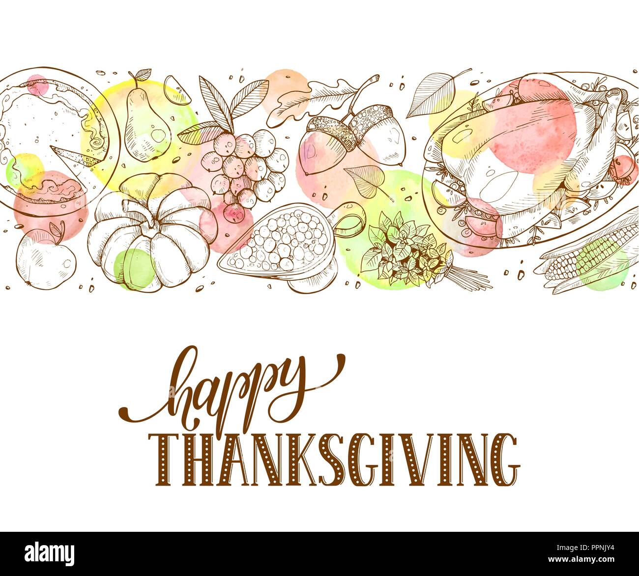 Happy Thanksgiving Poster Stock Vector Image & Art - Alamy