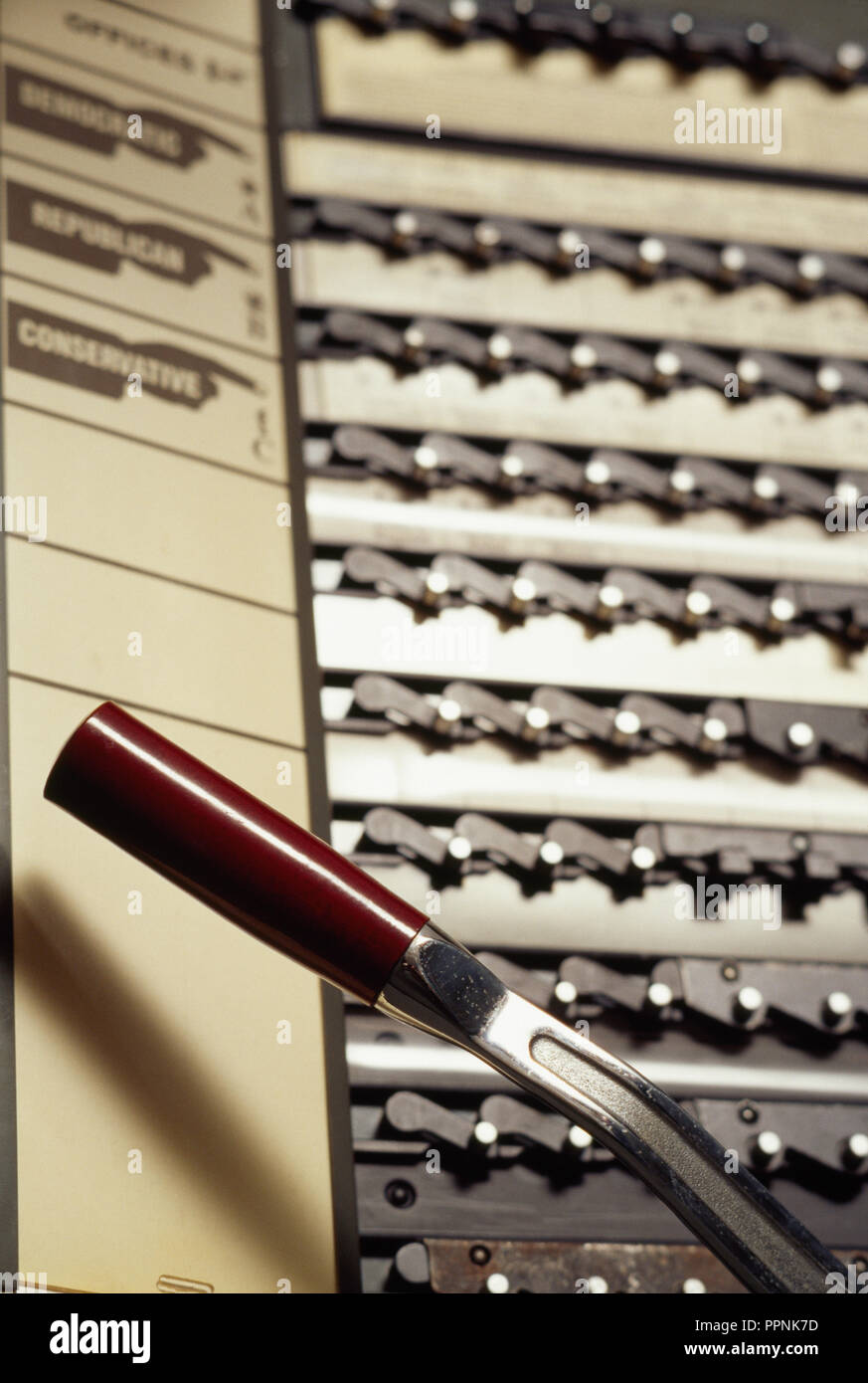 Voting lever hi-res stock photography and images - Alamy