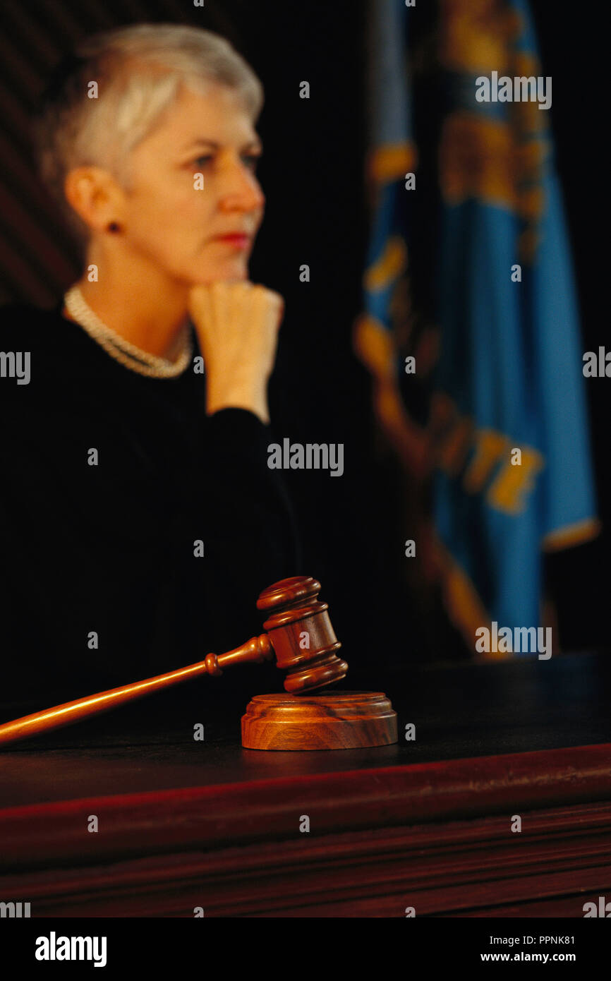 Judge robes bench hi-res stock photography and images - Alamy