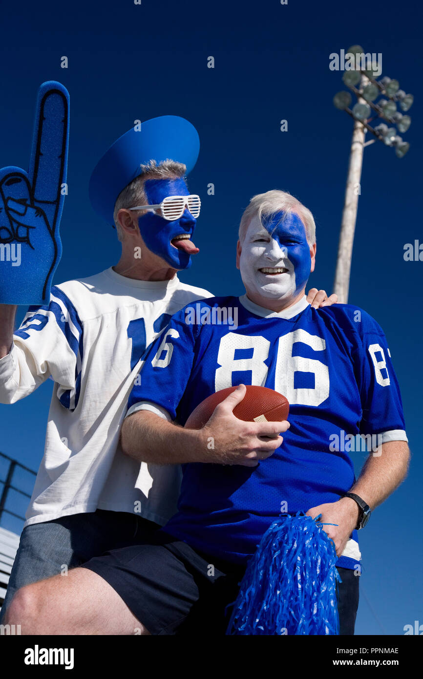 Football fans spectator sun bright blue hi-res stock photography and ...