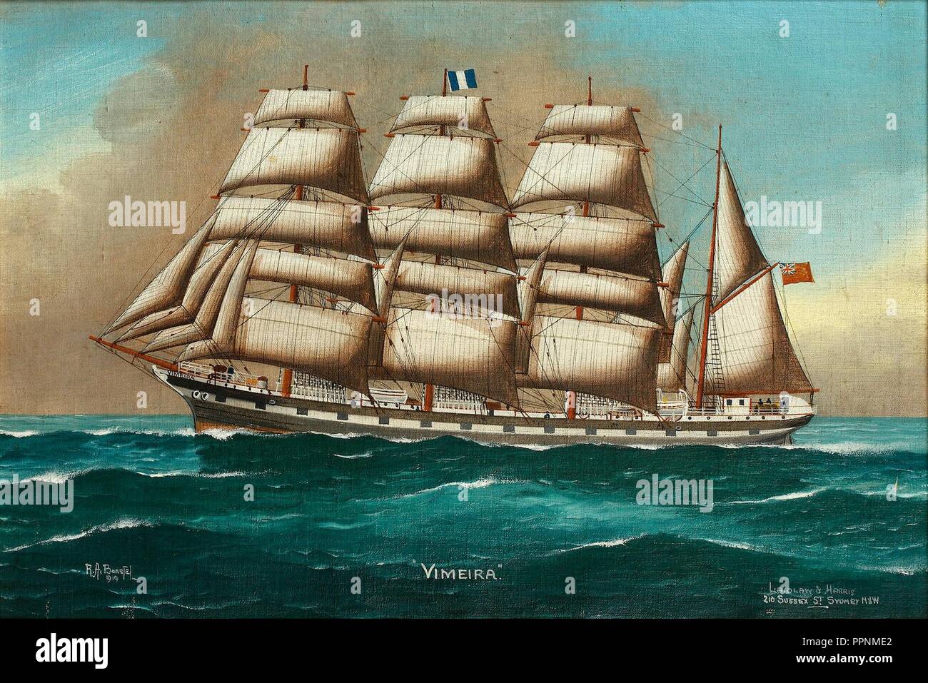 Reginald Arthur Borstel - Ship portrait of the ‥9AVimeira‥98 (1919 ...