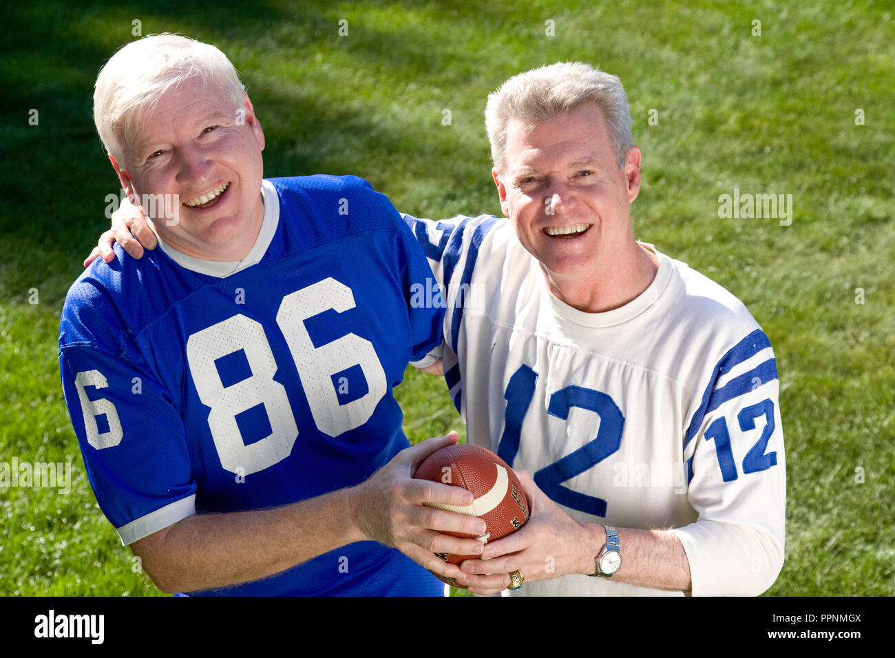 Former Football Teammates Remember their Glory Days, USA Stock Photo ...