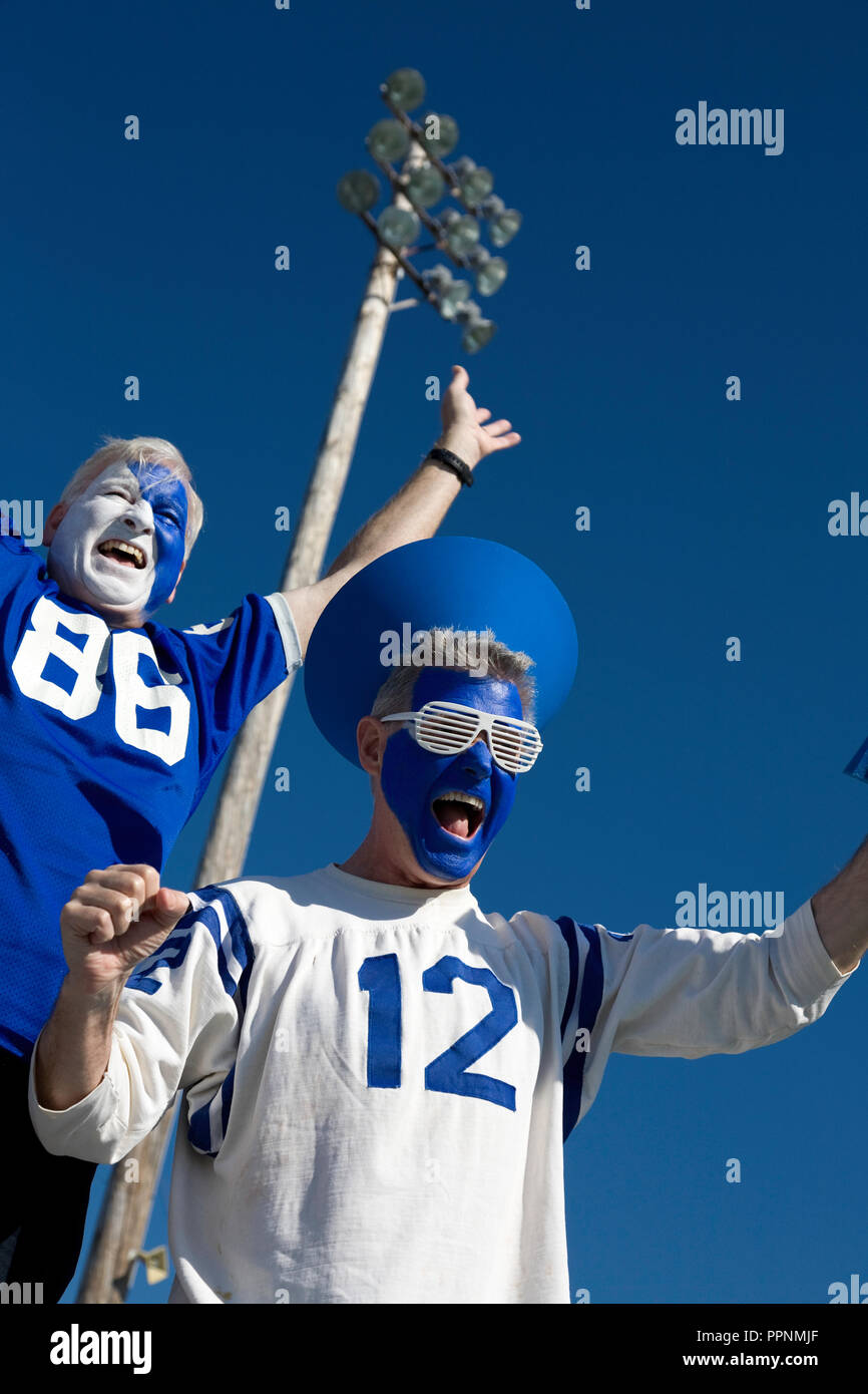 Two senior football fans hi-res stock photography and images - Alamy
