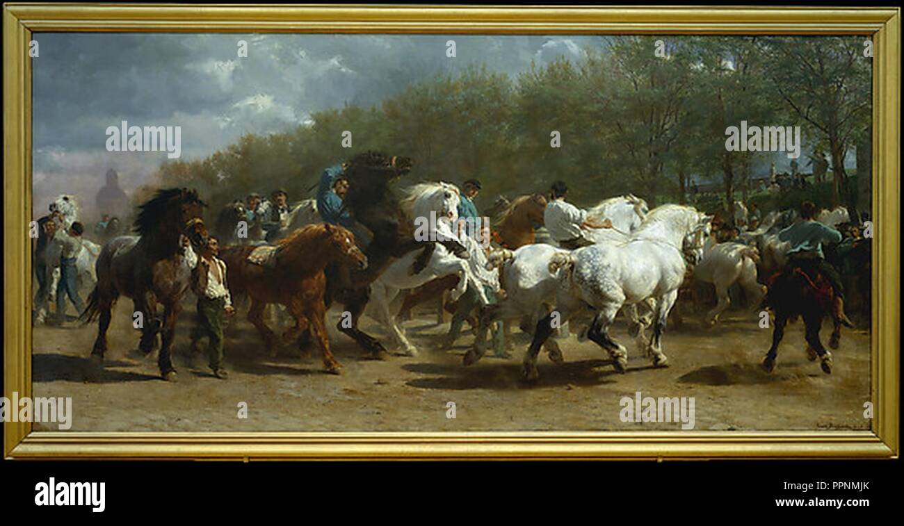 The Horse Fair Stock Photo - Alamy