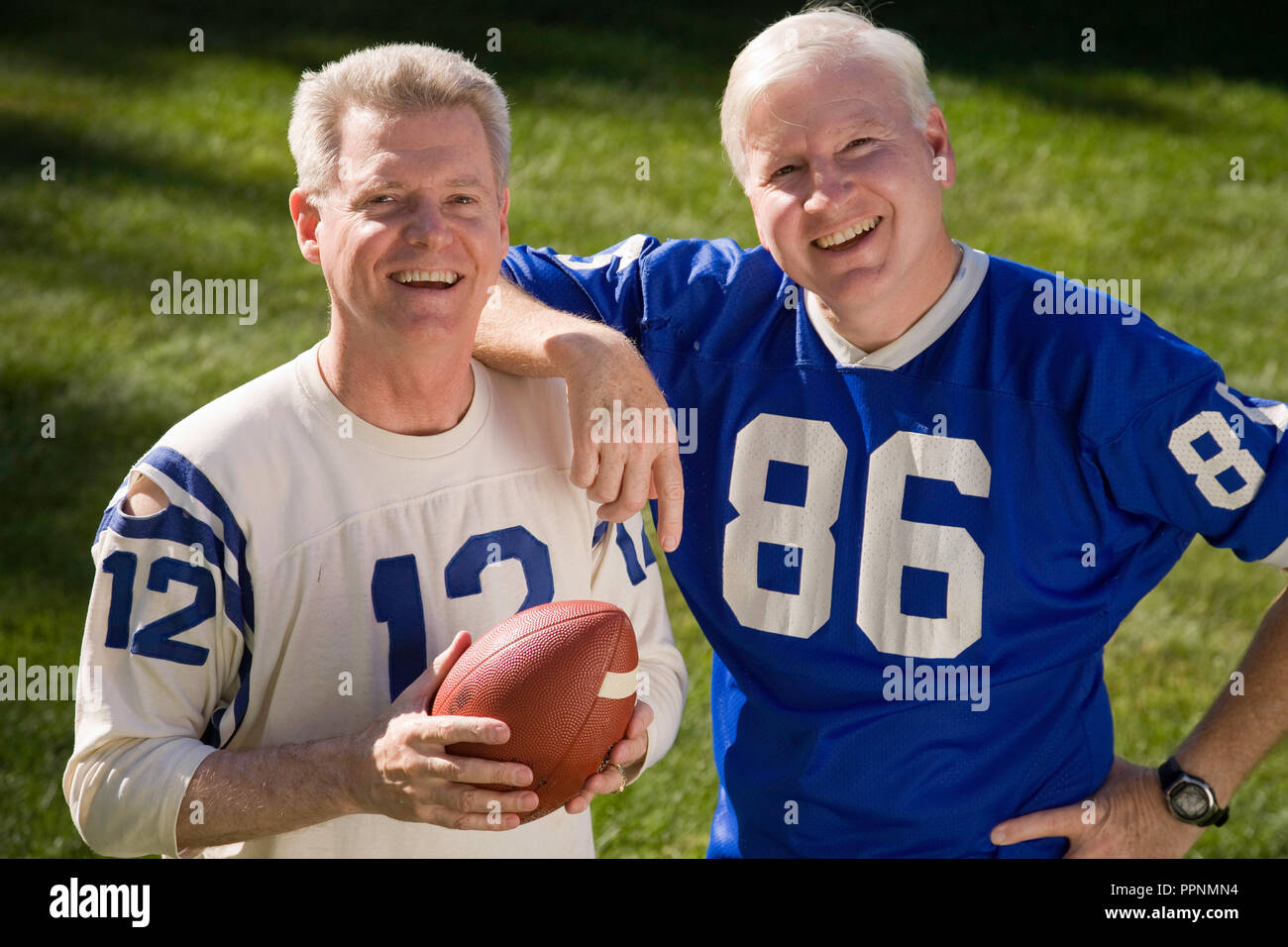 Former Football Teammates Remember their Glory Days, USA Stock Photo ...