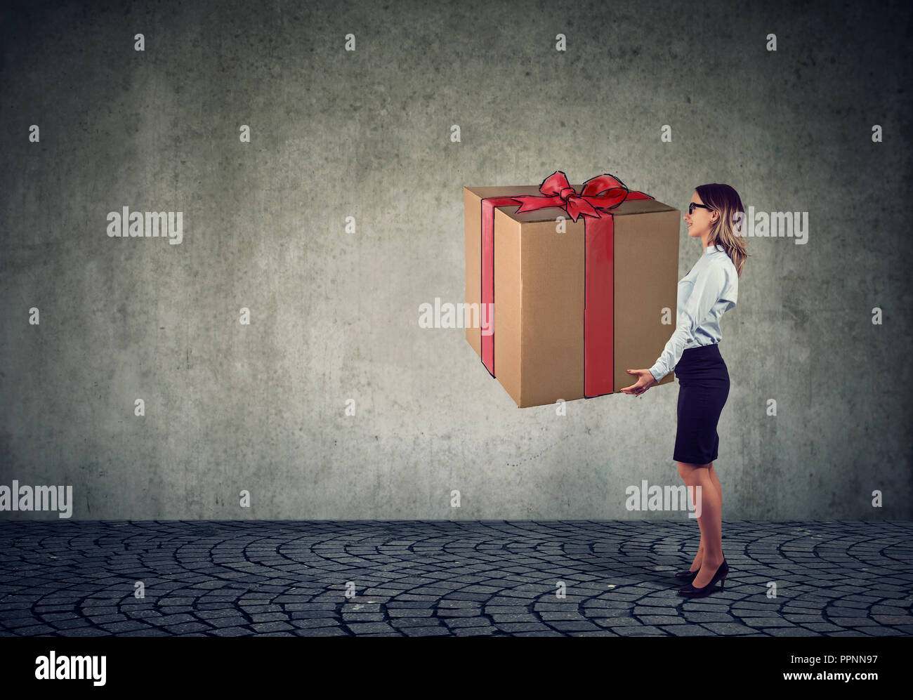 Big red box hi-res stock photography and images - Alamy