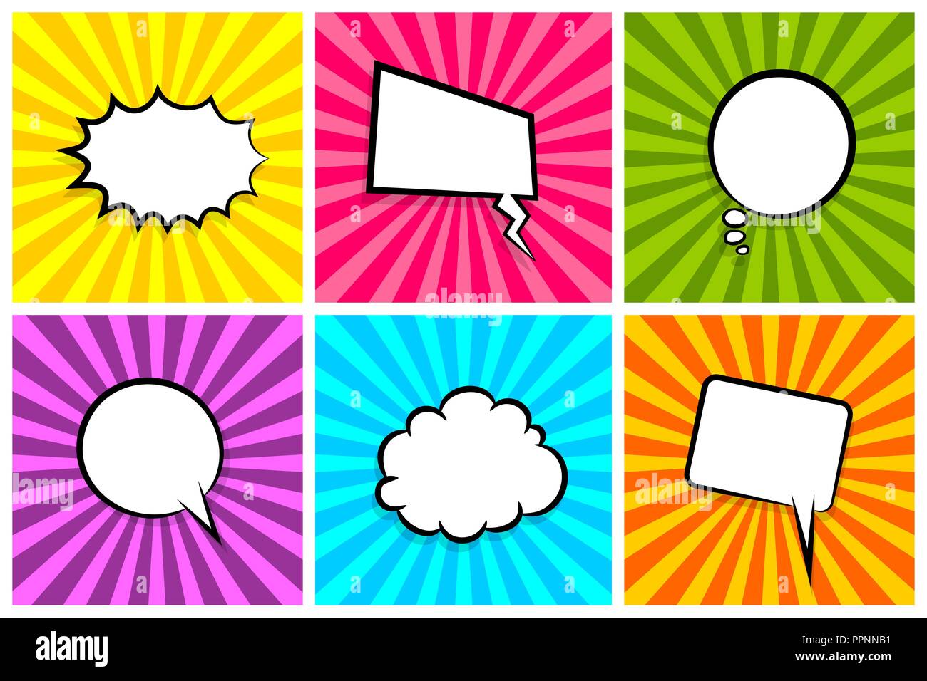 Comic book radial line backgtound empty bubble Stock Vector Image & Art ...