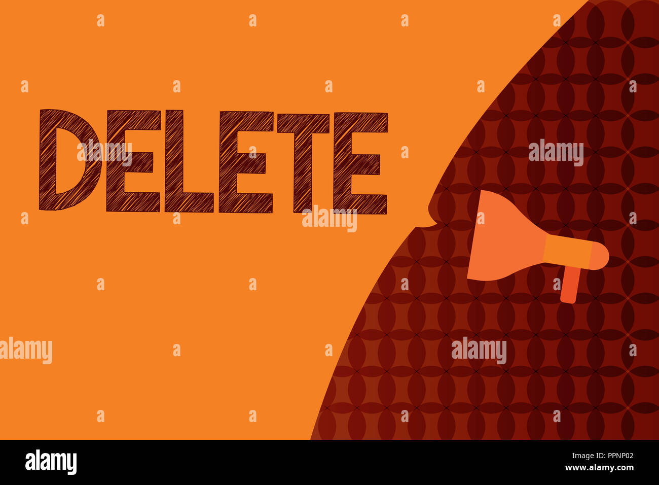 Handwriting text writing Delete. Concept meaning remove or obliterate ...