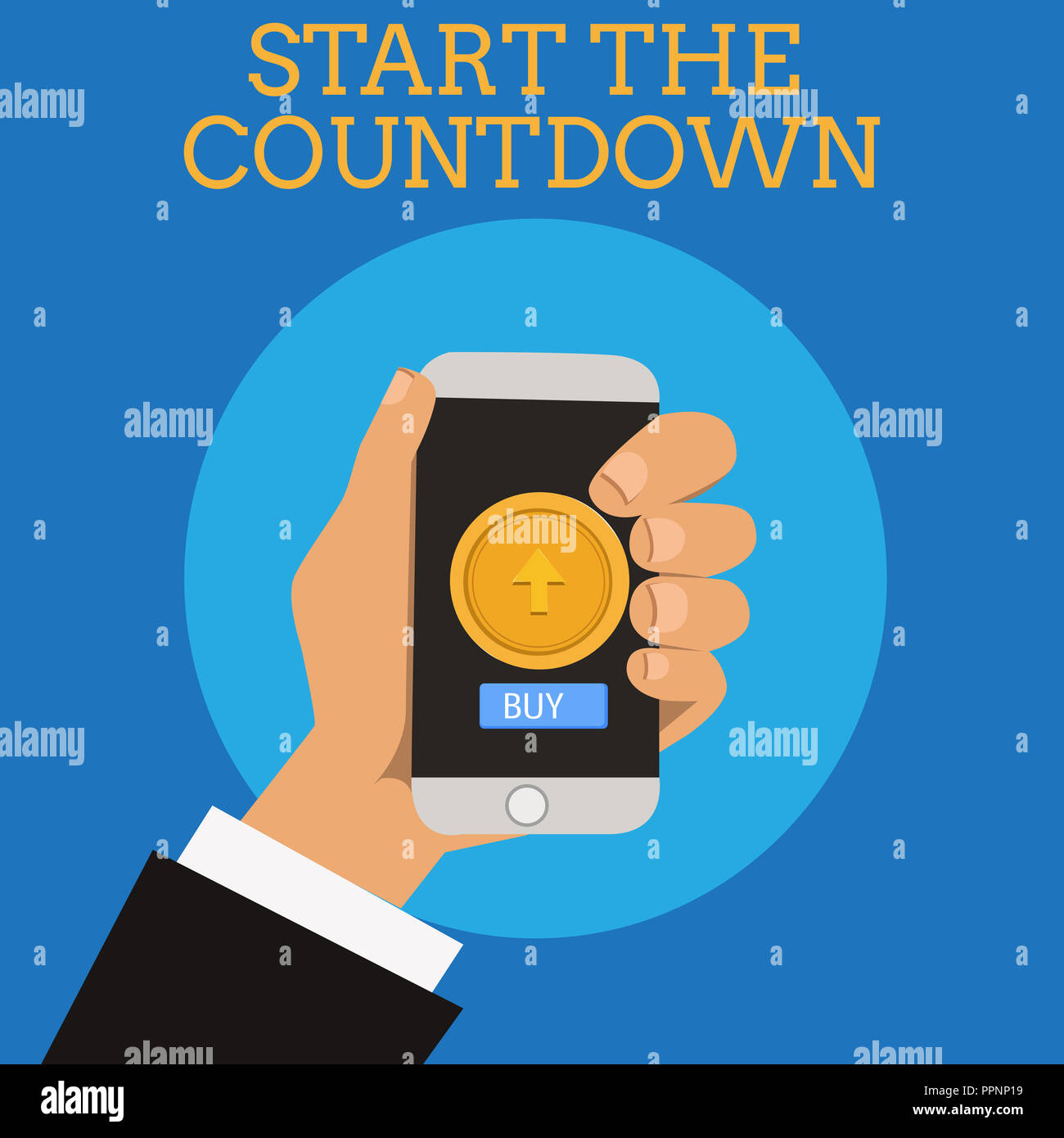 Text sign showing Start The Countdown. Conceptual photo Sequence of ...