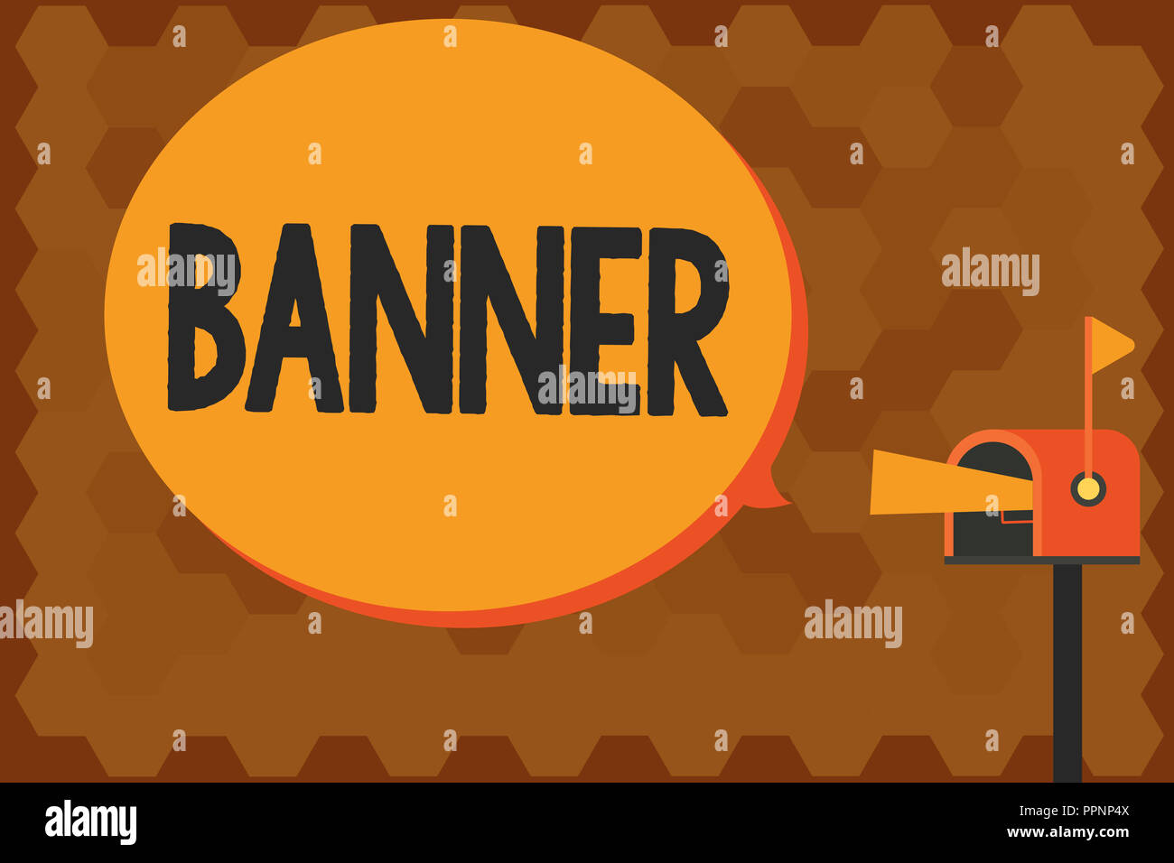 Handwriting text writing Banner. Concept meaning long strip cloth ...