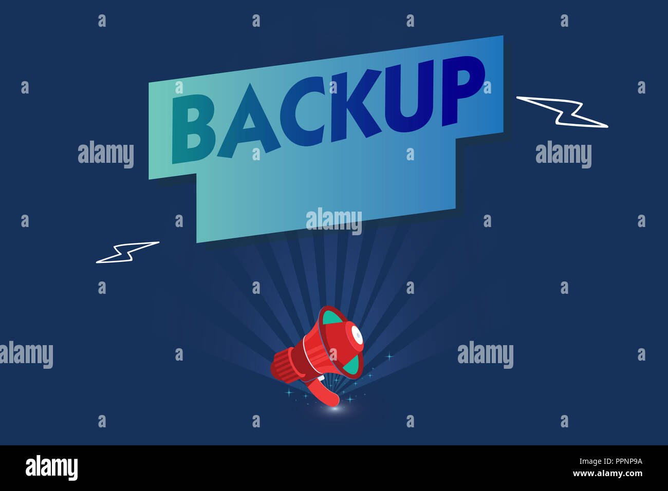 Handwriting text Backup. Concept meaning copy of file or other item data made in case original ...