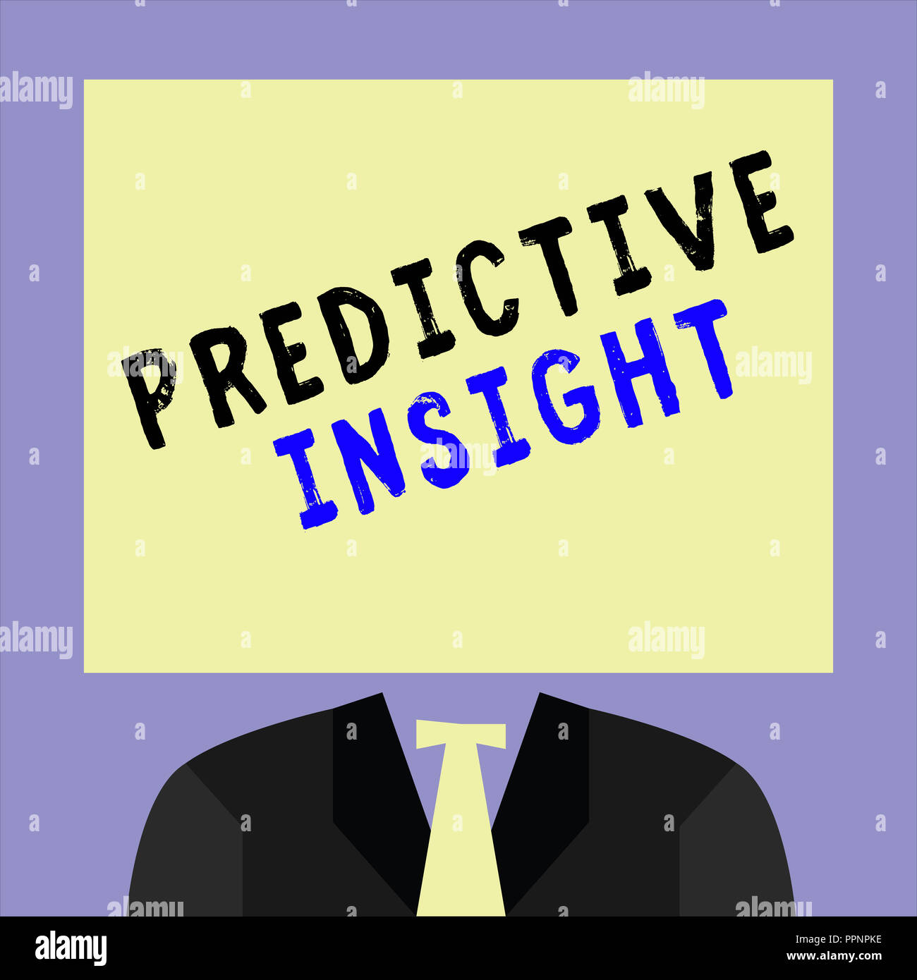 Handwriting text writing Predictive Insight. Concept meaning Proactive ...