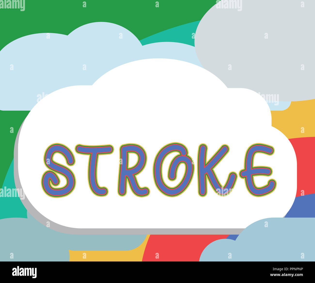 Text sign showing Stroke. Conceptual photo act of hitting or striking ...
