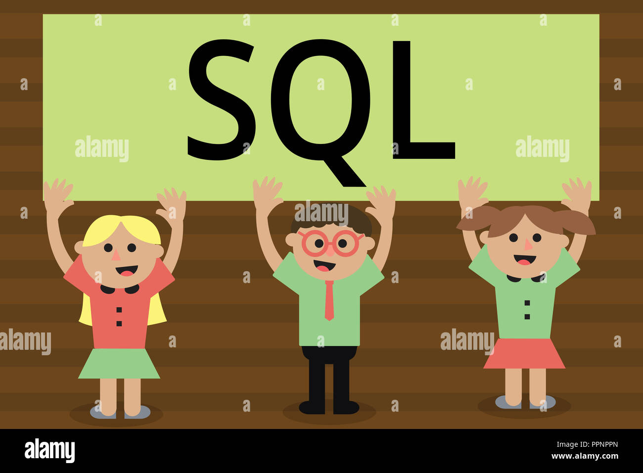 Handwriting text writing Sql. Concept meaning A standard computer language for relational ...