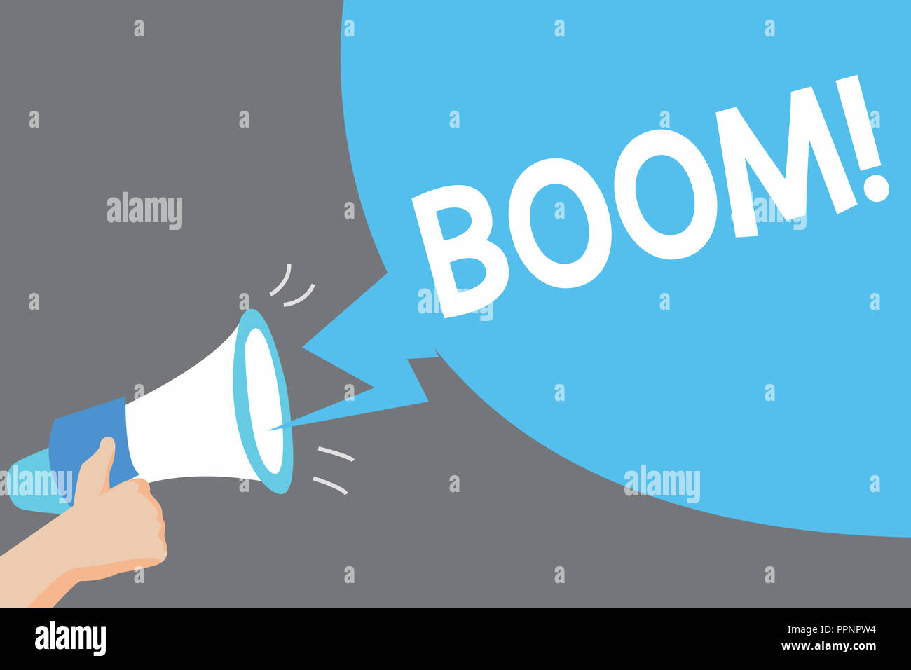 Word writing text Boom. Business concept for Loud Deep resonant sound ...