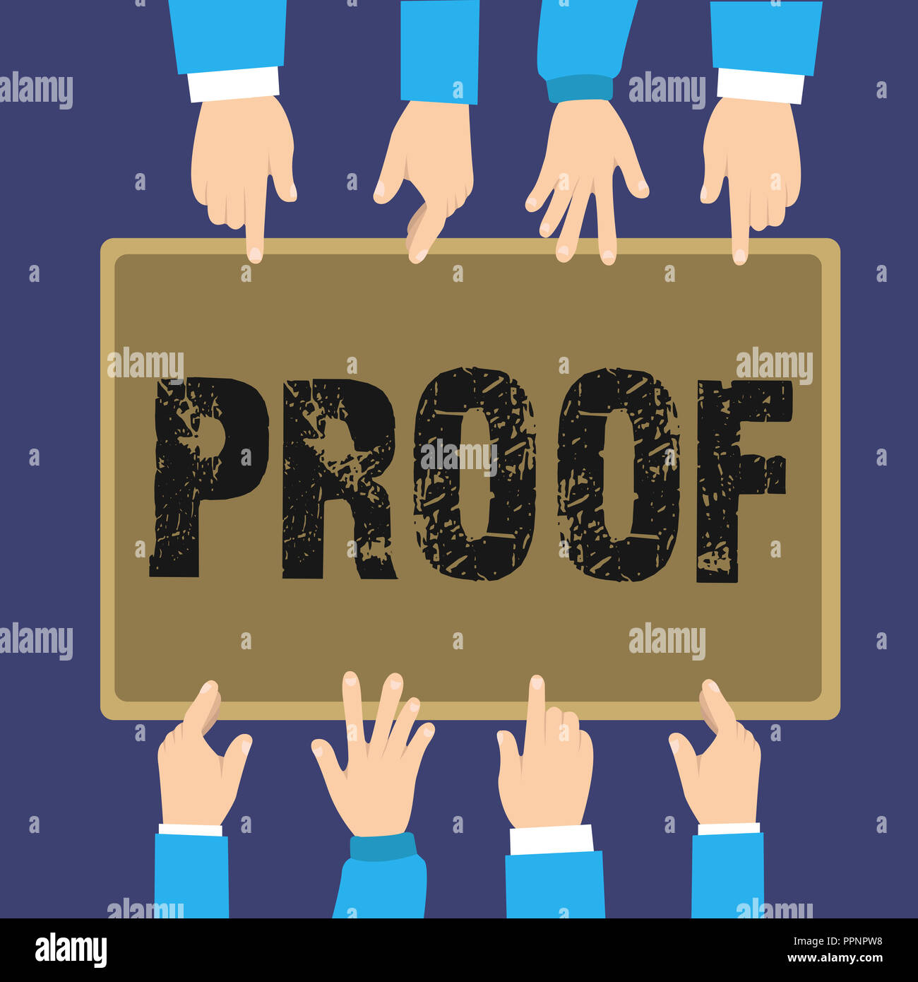 Handwriting text Proof. Concept meaning evidence or argument ...