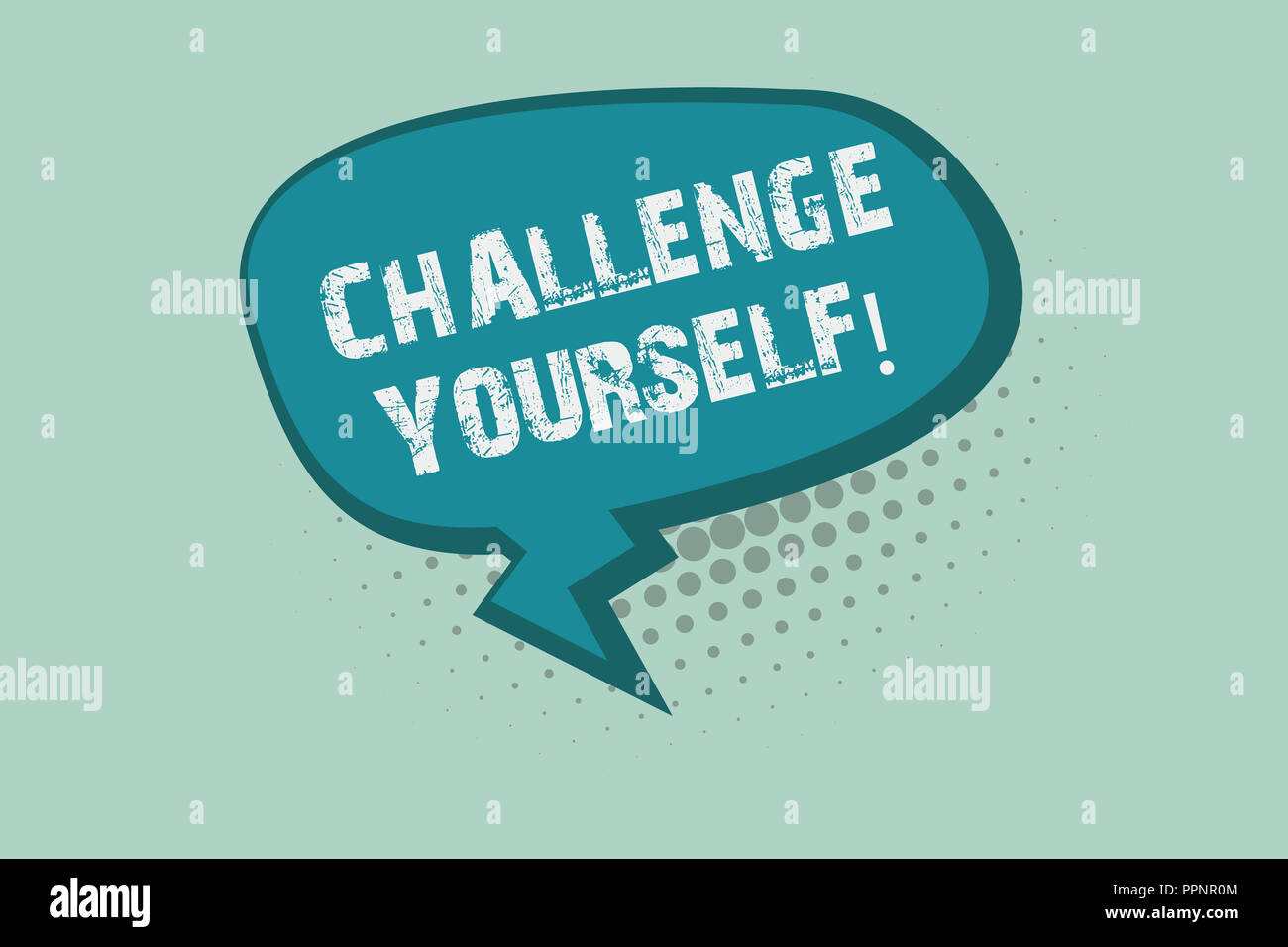 Handwriting text writing Challenge Yourself. Concept meaning Setting ...