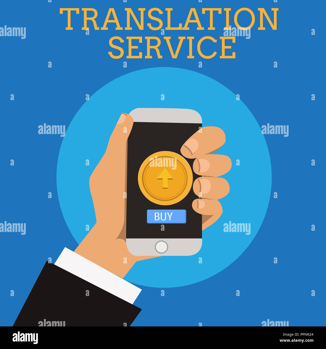 Text sign showing Translation Service. Conceptual photo the Equivalent ...