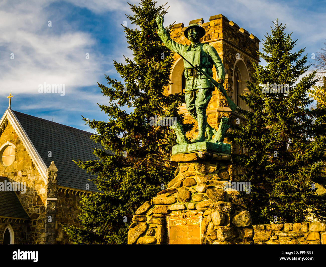 WW1 Monument Canaan, Connecticut, USA Stock Photo - Alamy