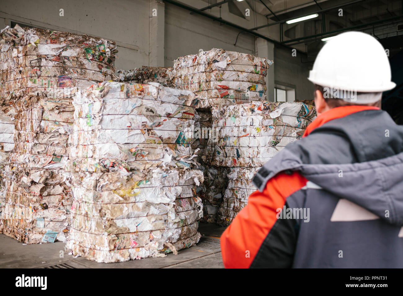 Waste processing plant. Technological process for acceptance, storage ...