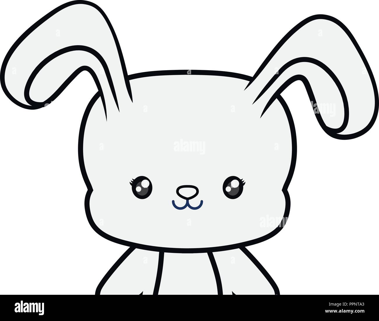 cute rabbit icon over white background, vector illustration Stock ...