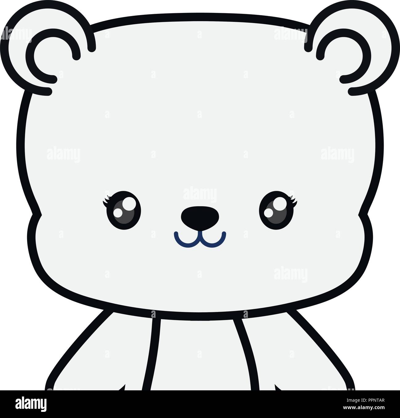 cute bear icon over white background, vector illustration Stock Vector ...