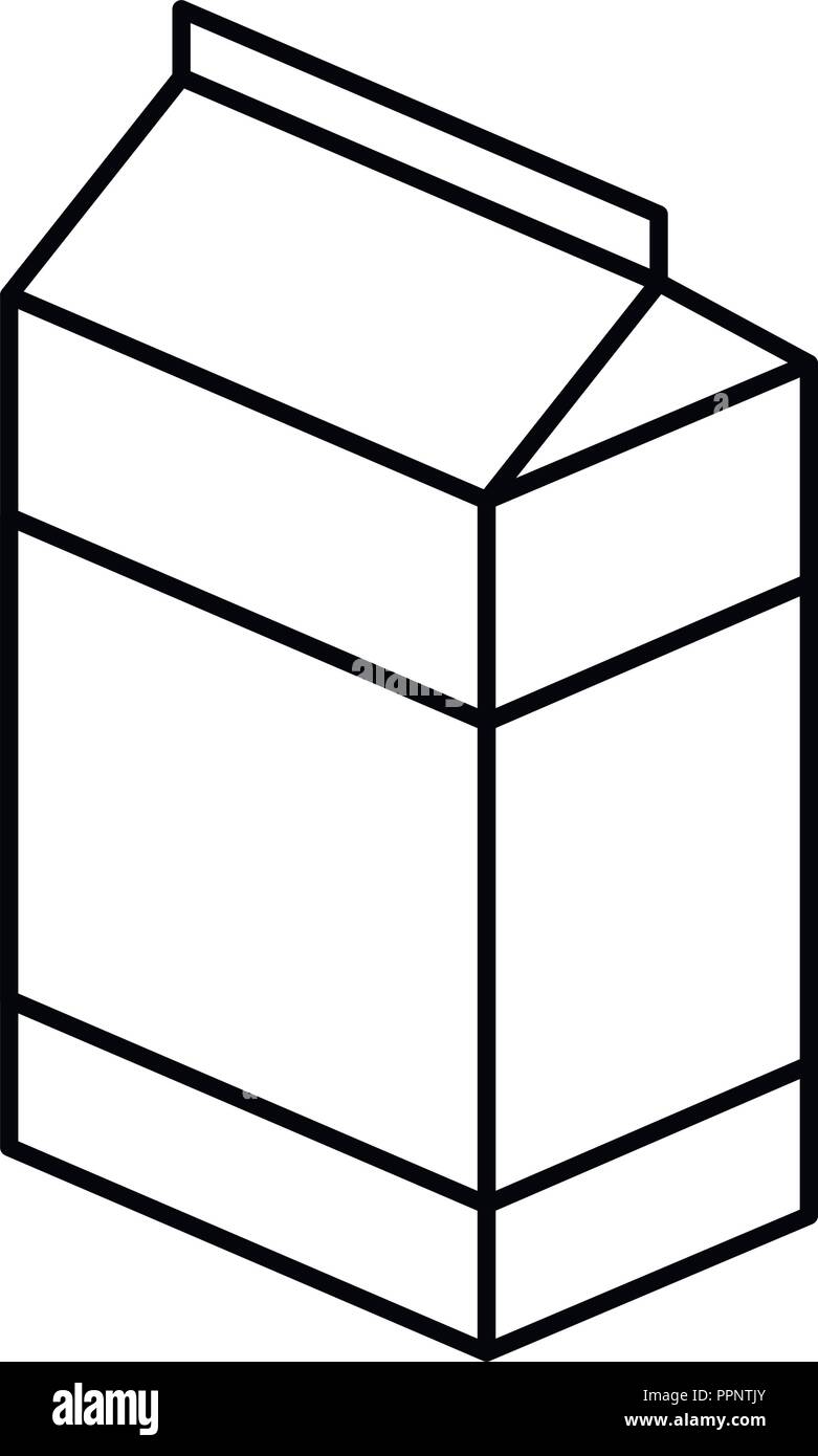 milk box icon over white background, vector illustration Stock Vector ...