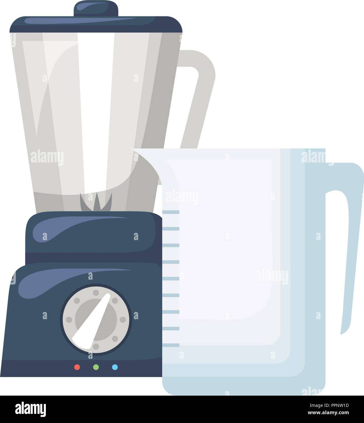blender and pitcher over white background, vector illustration Stock ...