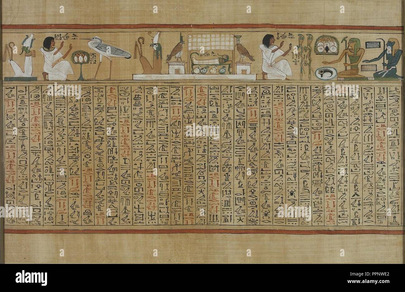 Book of the Dead of Hunefer sheet 6 Stock Photo - Alamy