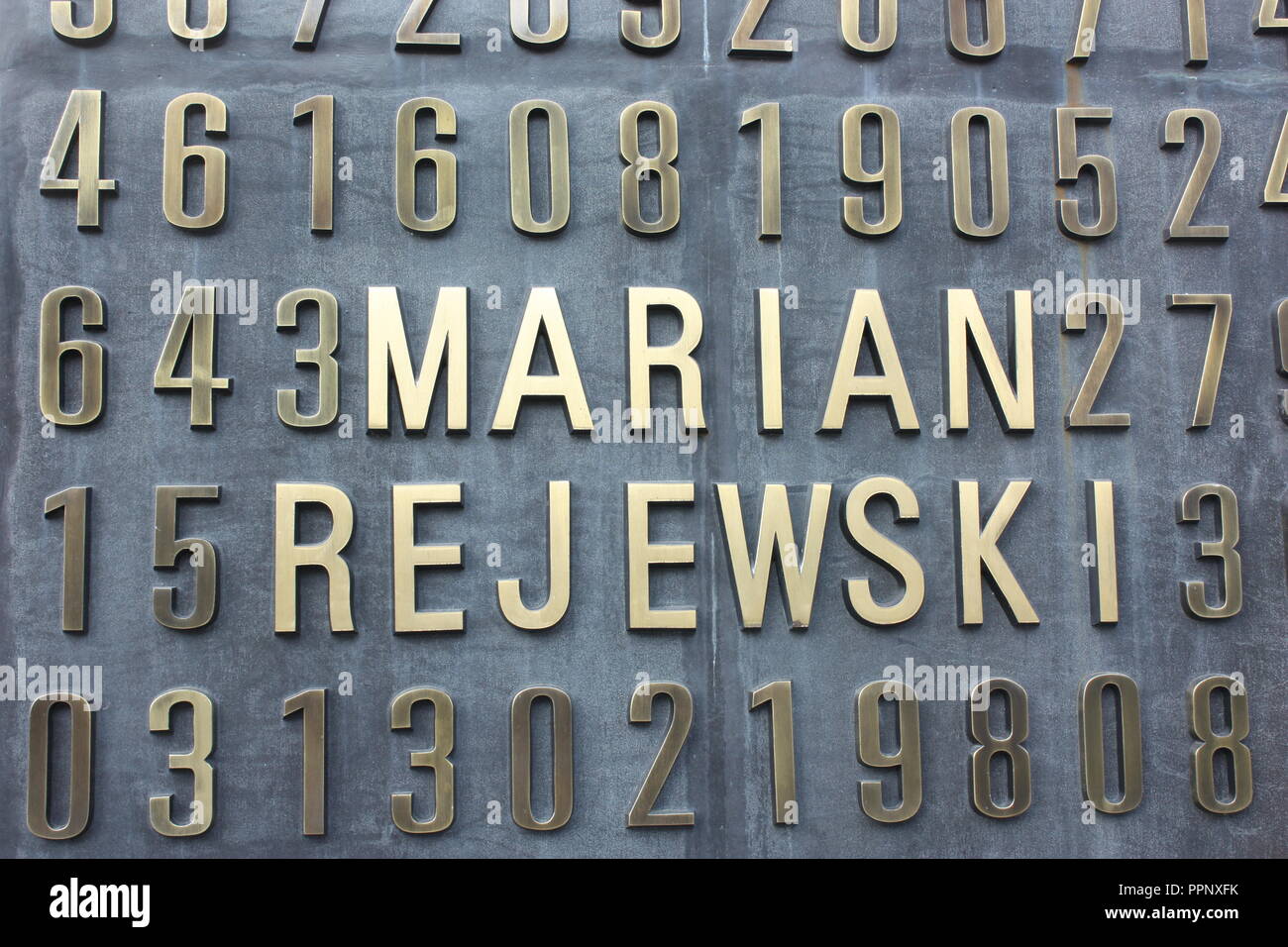 Name of one of the three people, Marian Rejewski, who broke the Enigma ...