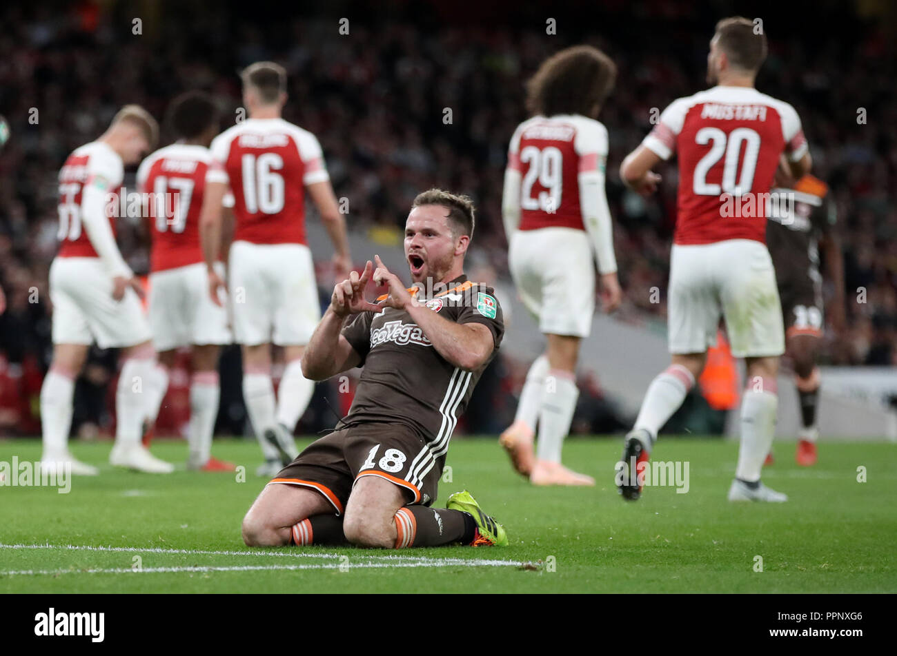 Brentfords alan judge celebrates scoring hi-res stock photography and ...