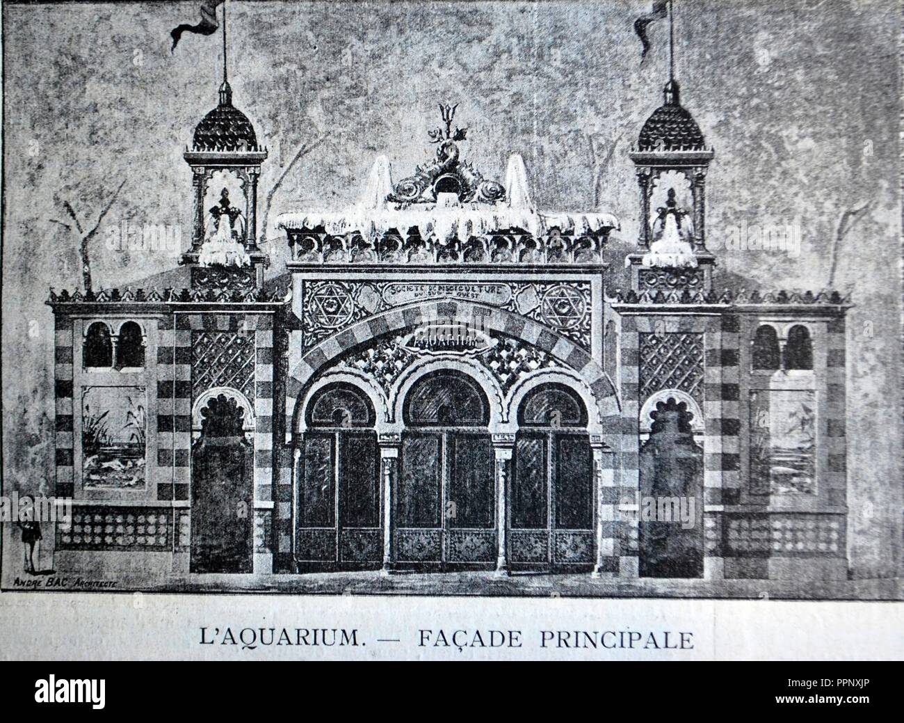 Bordeaux exposition 1895 - Aquarium b Stock Photo - Alamy