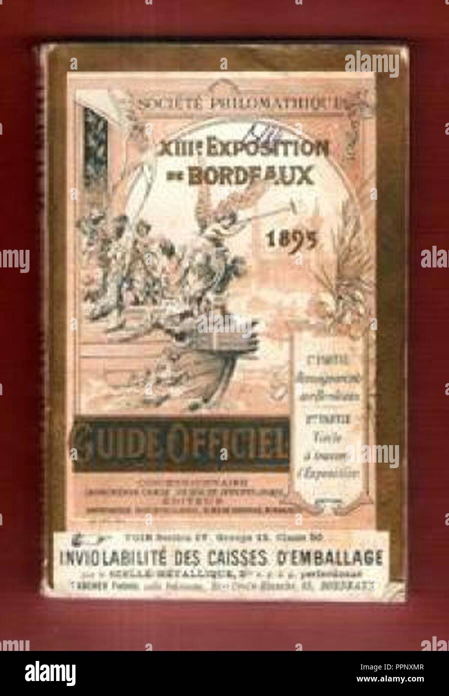Bordeaux exposition 1895 - Guide officiel Stock Photo - Alamy