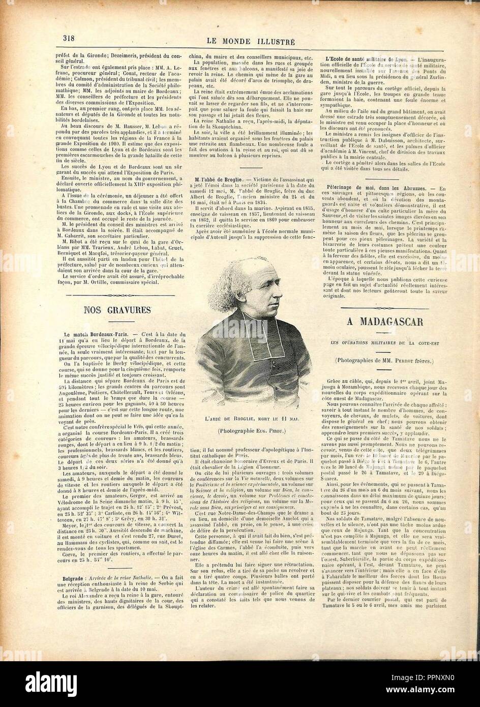 Bordeaux exposition 1895 - Le Monde Illustré (18-05-1895) b Stock Photo ...
